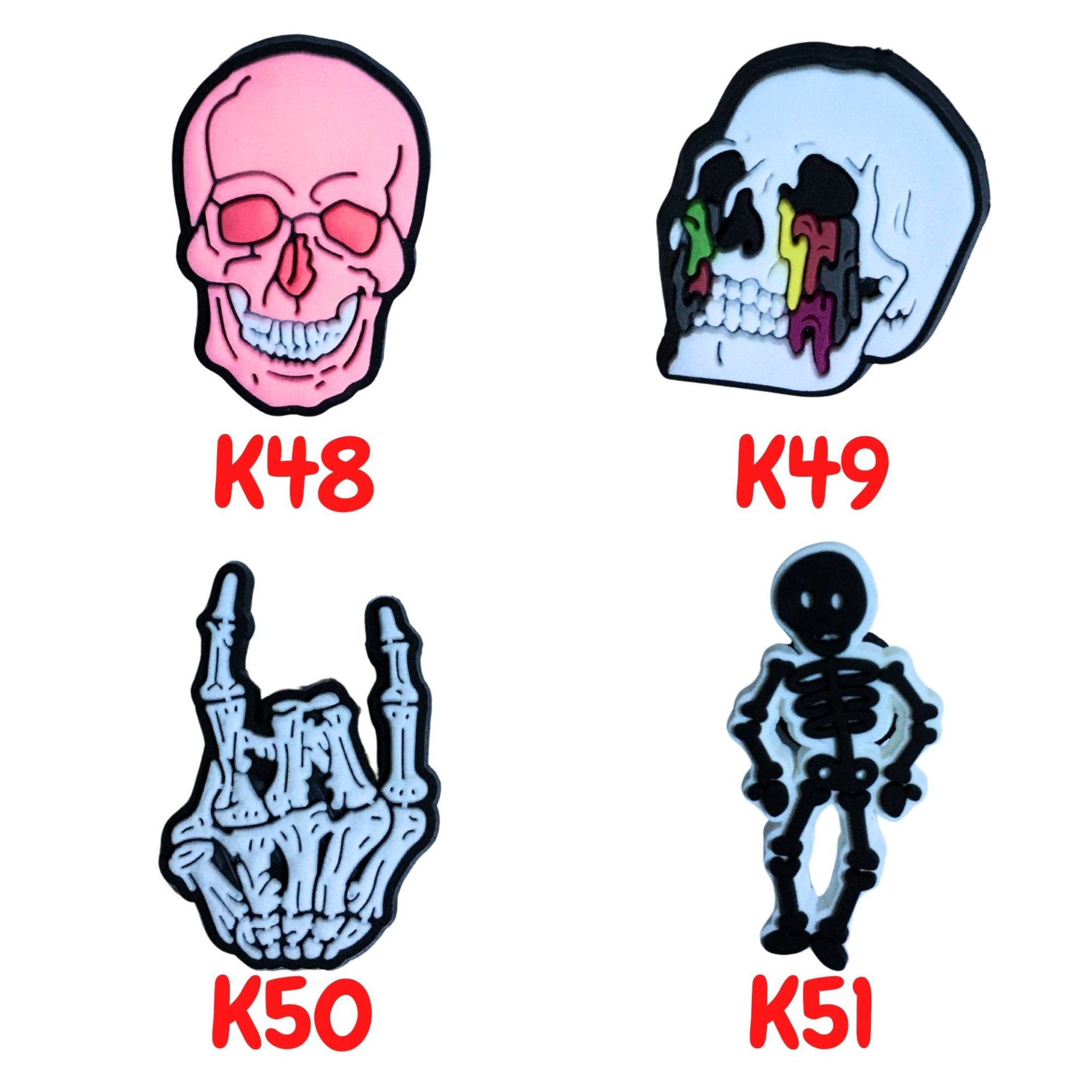 İskelet Kafa Crocs Terlik Süsleri | İnvitro Medikal